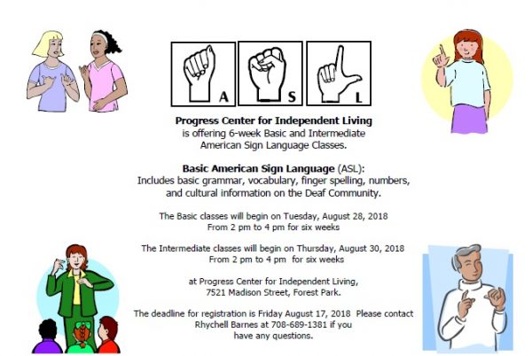 Basic and Intermediate American Sign Language Classes - Progress Center
